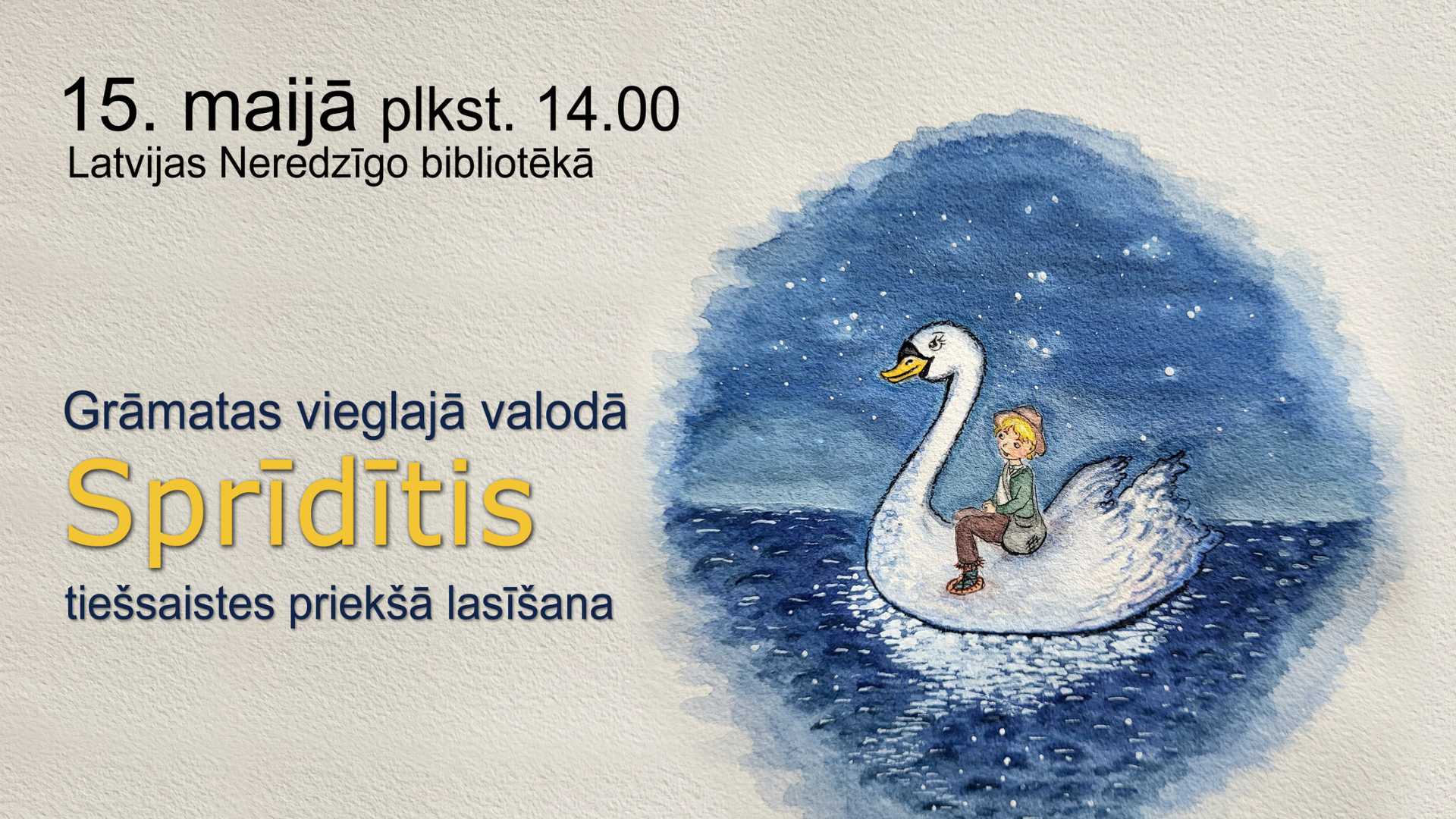 LNerB | "Sprīdītis" vieglajā valodā tiešsaistes priekšā lasīšana ...